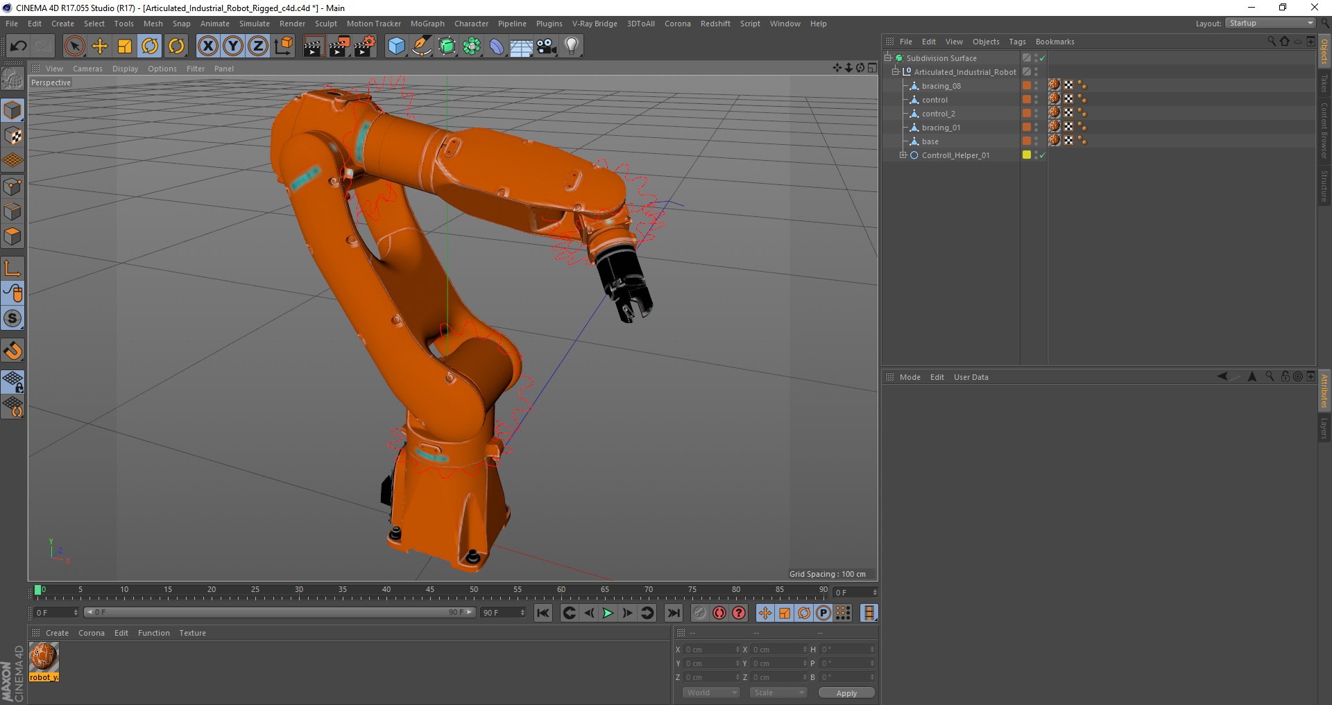 Articulated Industrial Robot Rigged for Cinema 4D 3D - TurboSquid 1875042