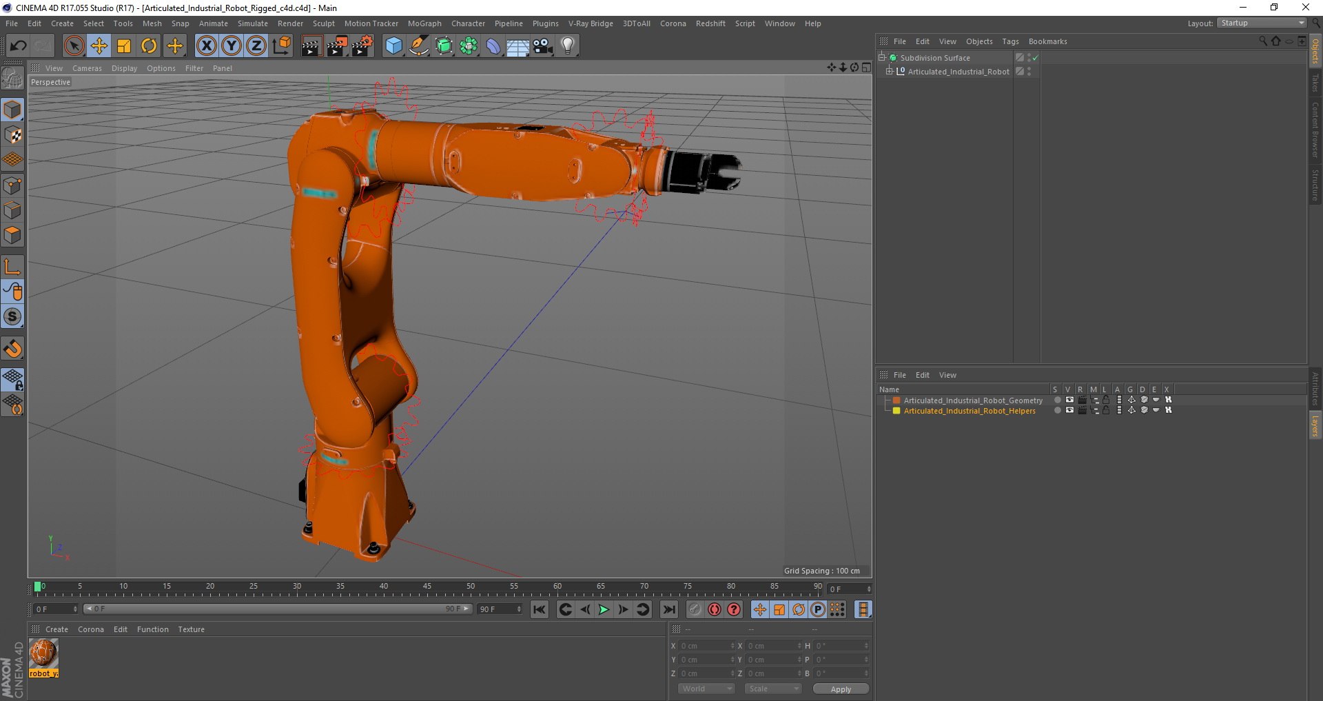 Articulated Industrial Robot Rigged for Cinema 4D 3D - TurboSquid 1875042