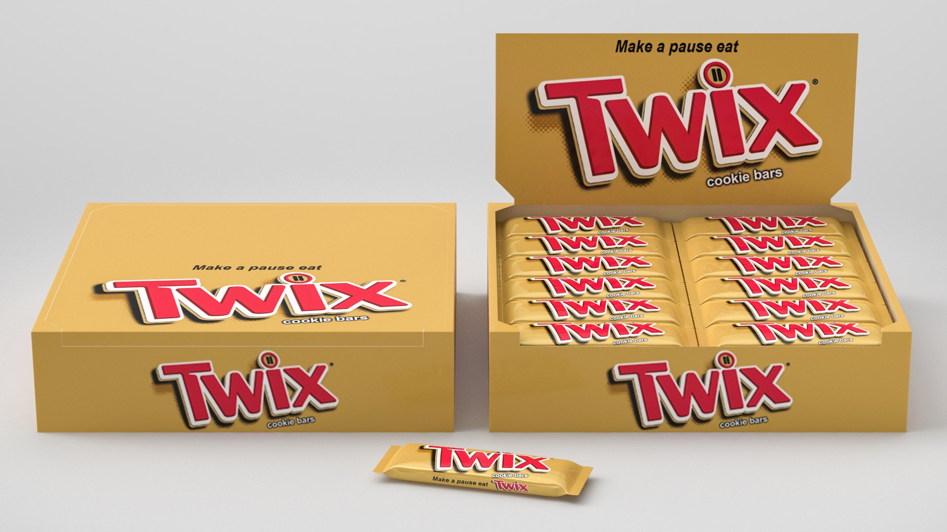3D Box Twix Model - TurboSquid 1689257
