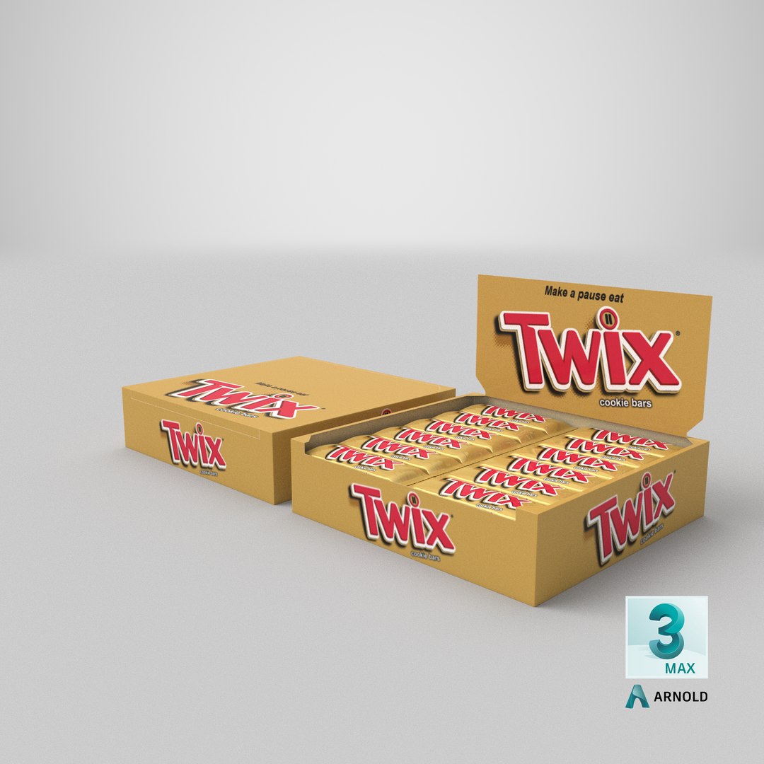 3D box twix model - TurboSquid 1689257