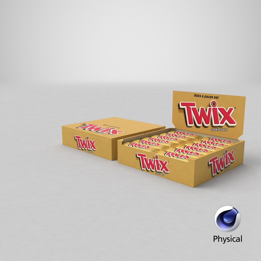 3D box twix model - TurboSquid 1689257