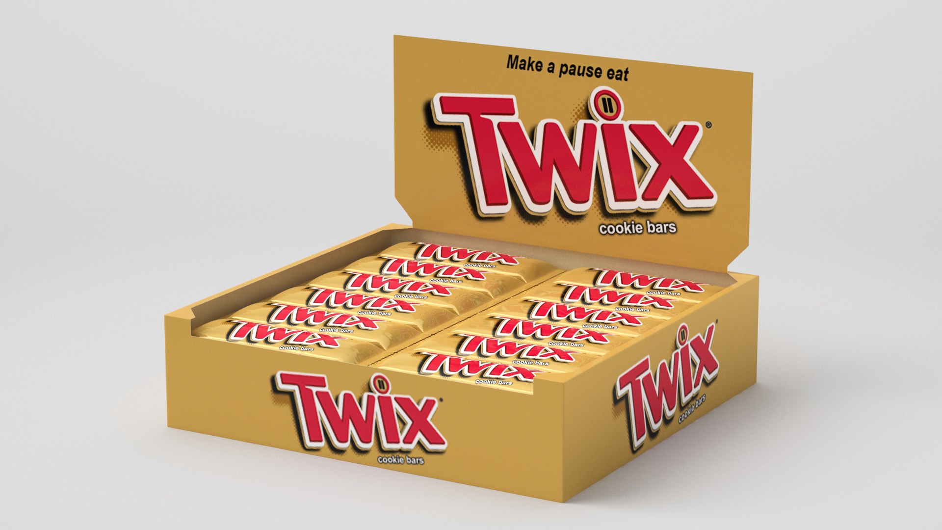3D Box Twix Model - TurboSquid 1689257