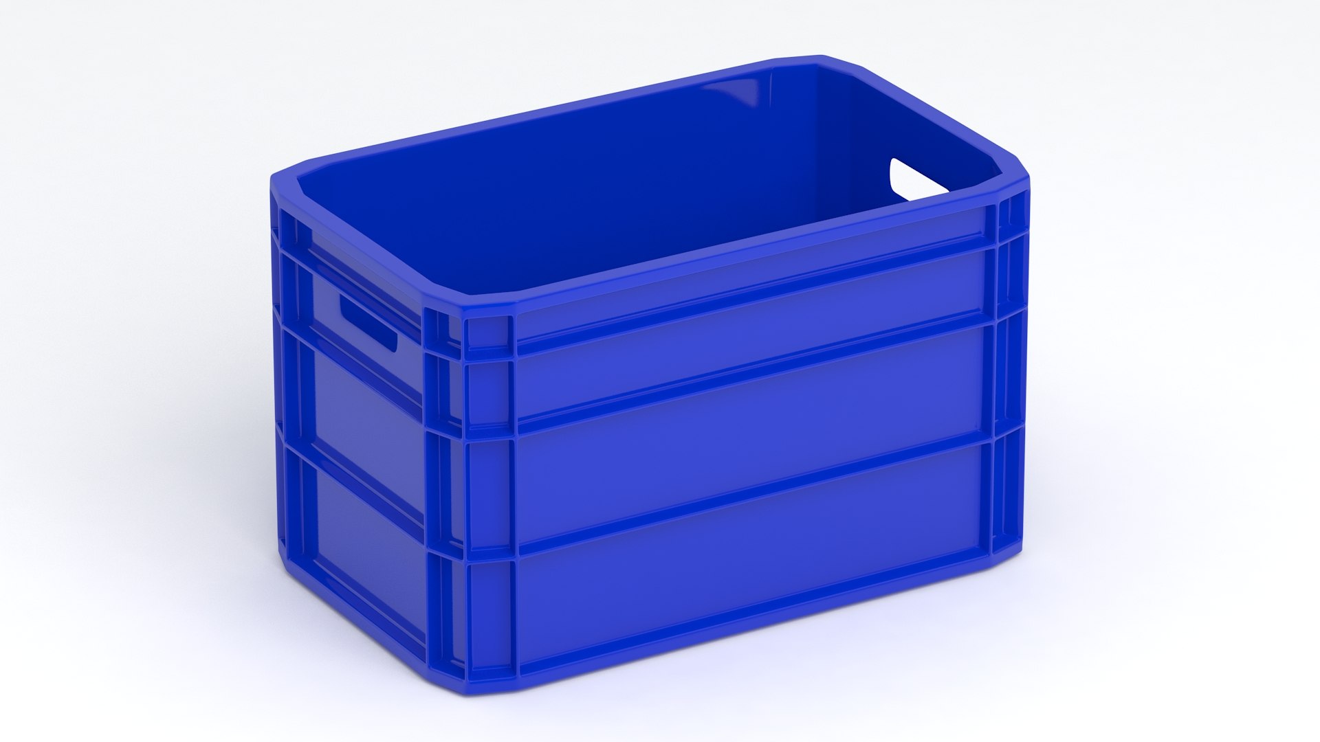 Portable Plastic Crate Blue 3D Model - TurboSquid 2485442
