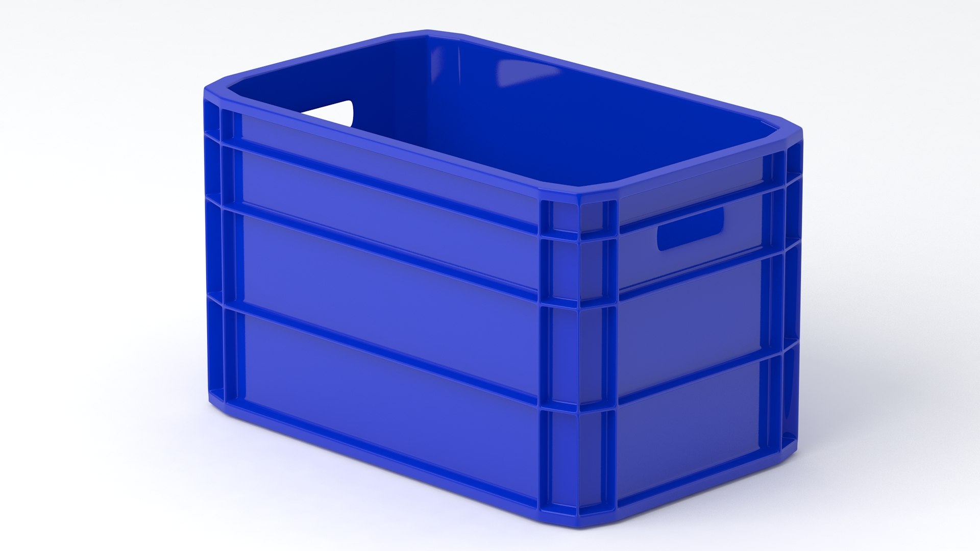 Portable Plastic Crate Blue 3D Model - TurboSquid 2485442
