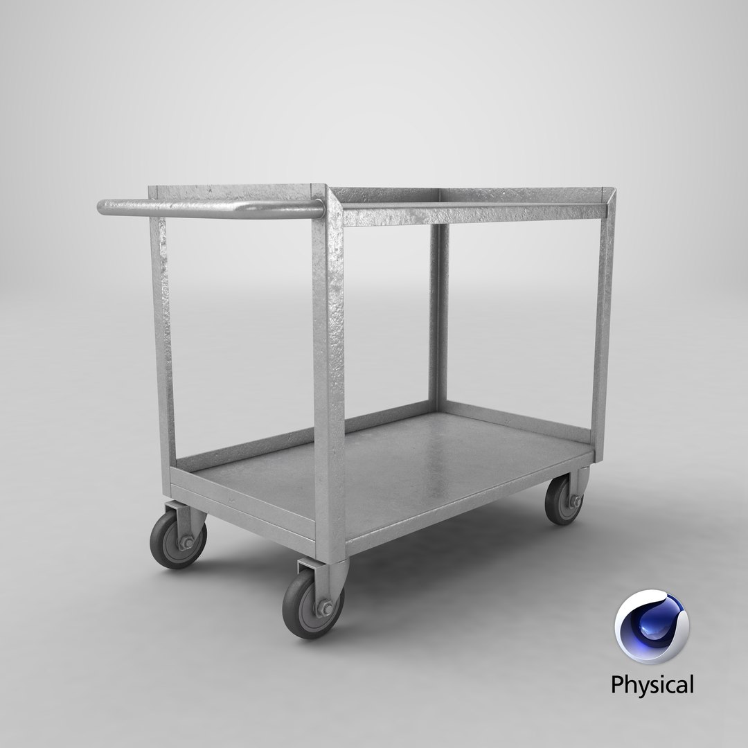 Realistic 2 shelf utility 3D model - TurboSquid 1637100