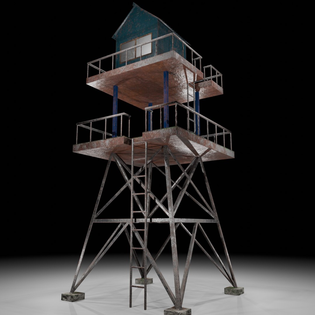 3D Watch Tower Model - TurboSquid 2160473