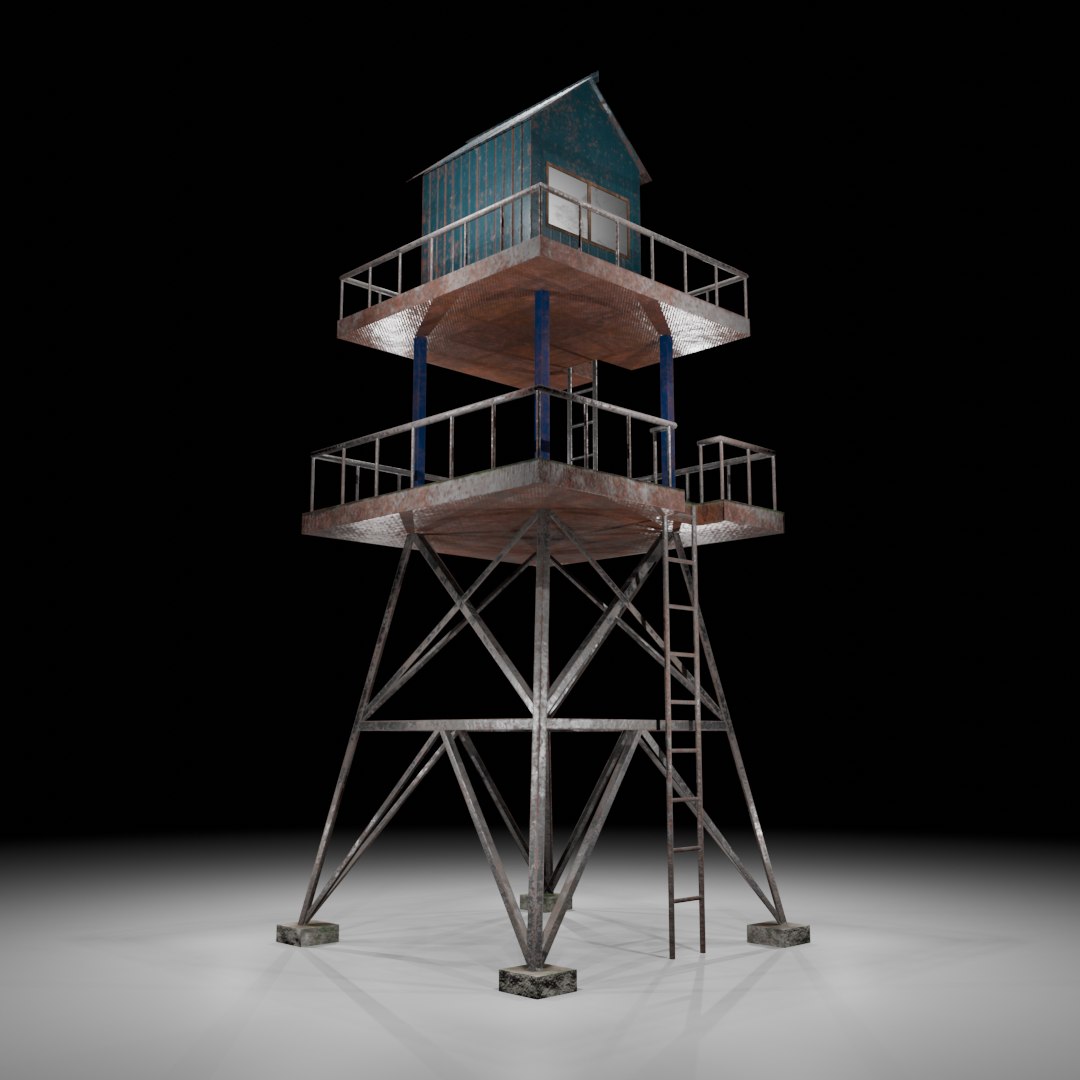 3D Watch Tower Model - TurboSquid 2160473