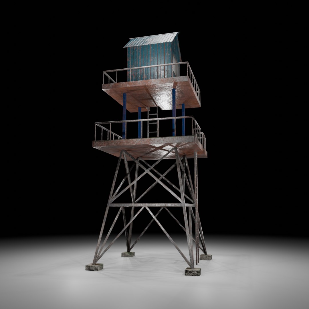 3D Watch Tower Model - TurboSquid 2160473