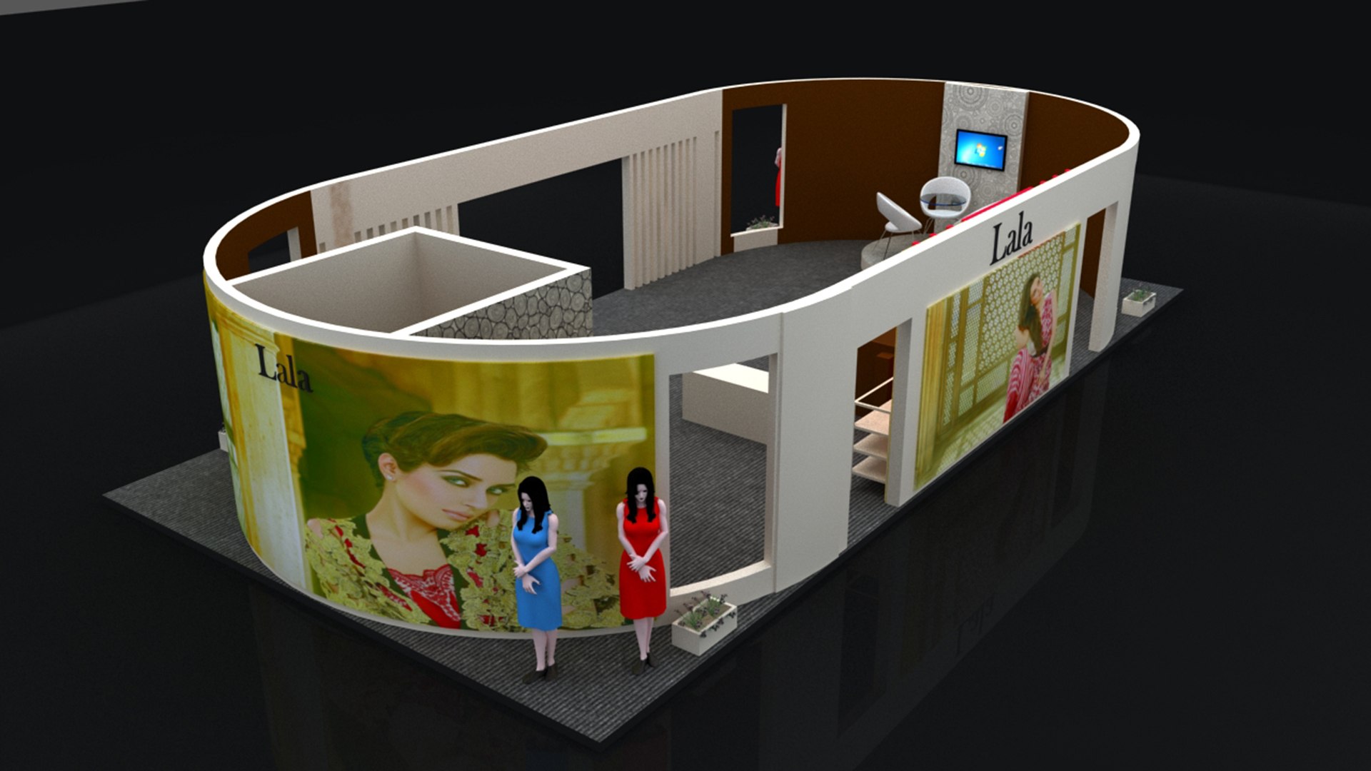 3D 2 SIDE OPEN STAND Model - TurboSquid 1989310