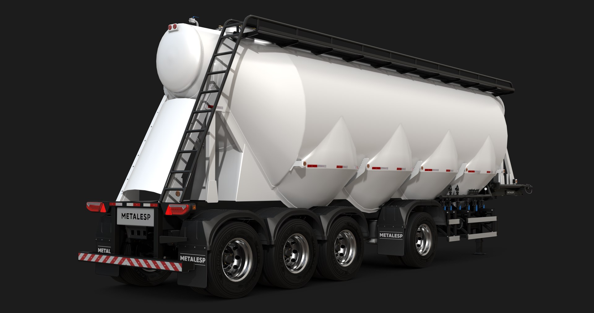 3D модель Metalesp Silocar 4 Axles 45m3 6x2 - TurboSquid 1982705