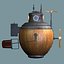 Turtle Submarine 1775 3d Model