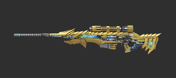 modèle 3D de Gun AWP Noble Gold Handpainted Game Asset - TurboSquid 2101320