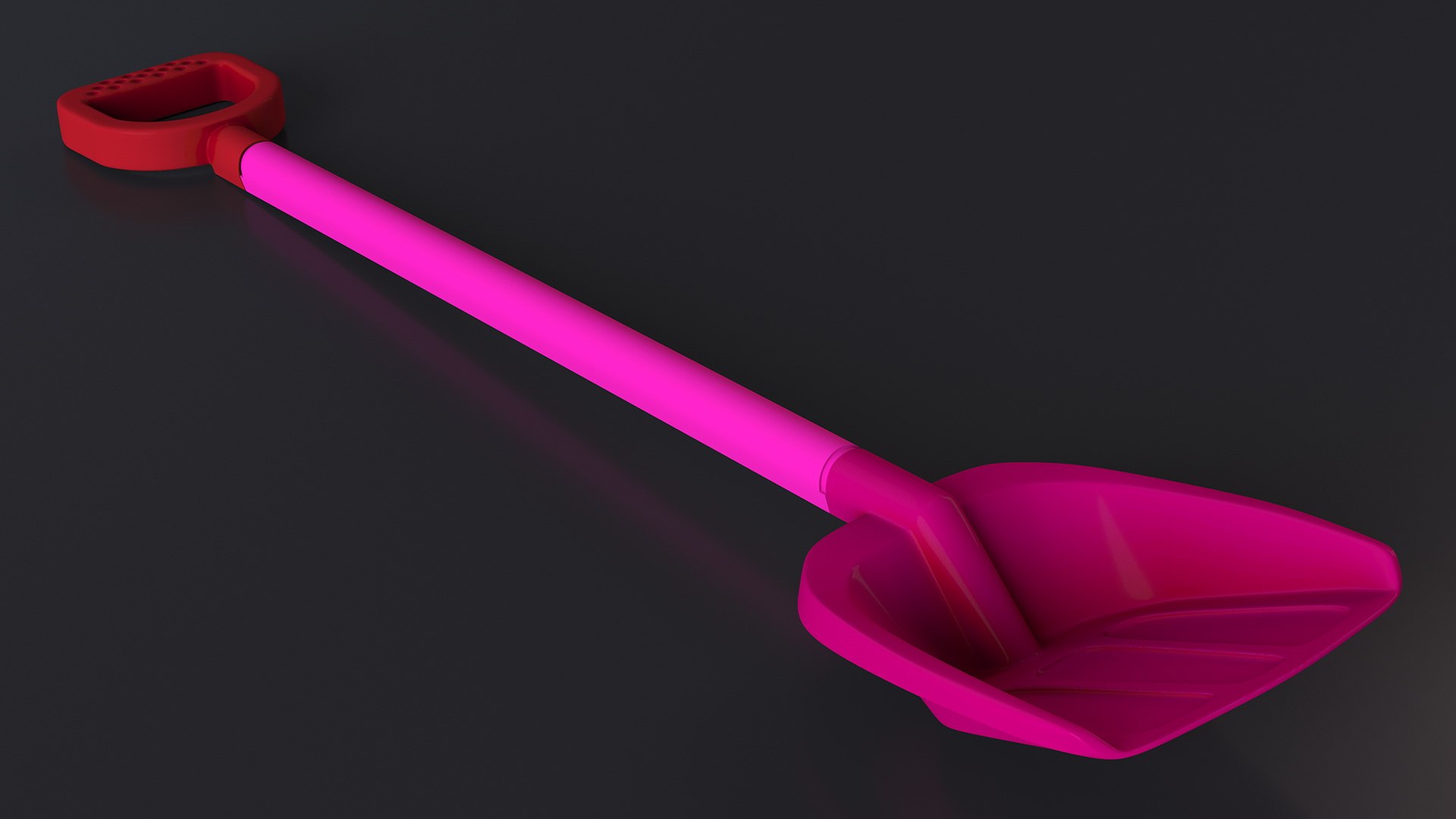 3D Plastic Beach Spade Pink - TurboSquid 2068496