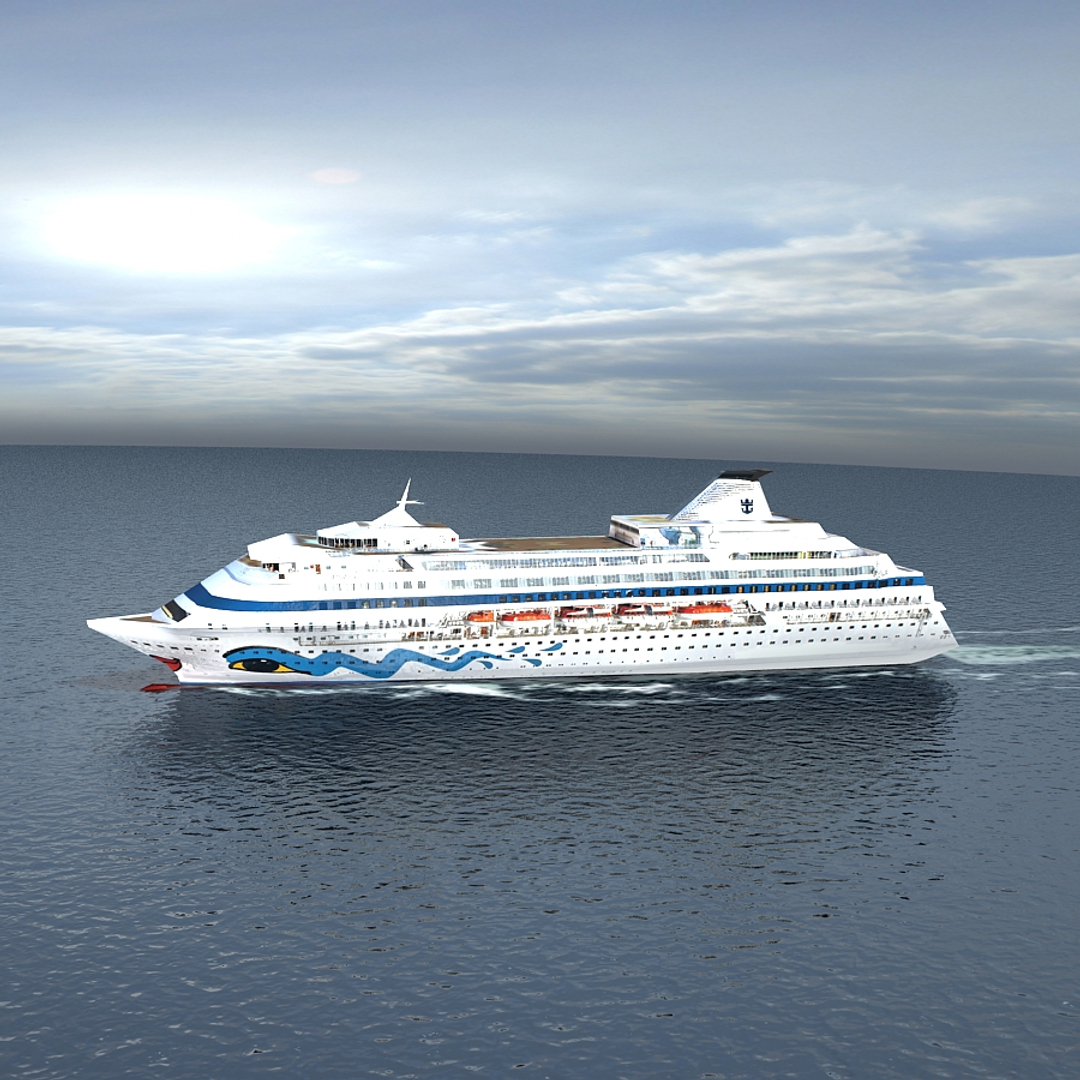 luxury ocean passenger liner 3d model