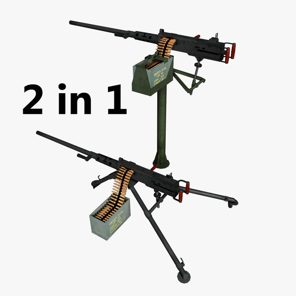 Low Poly Browning M2 3D Models for Download | TurboSquid