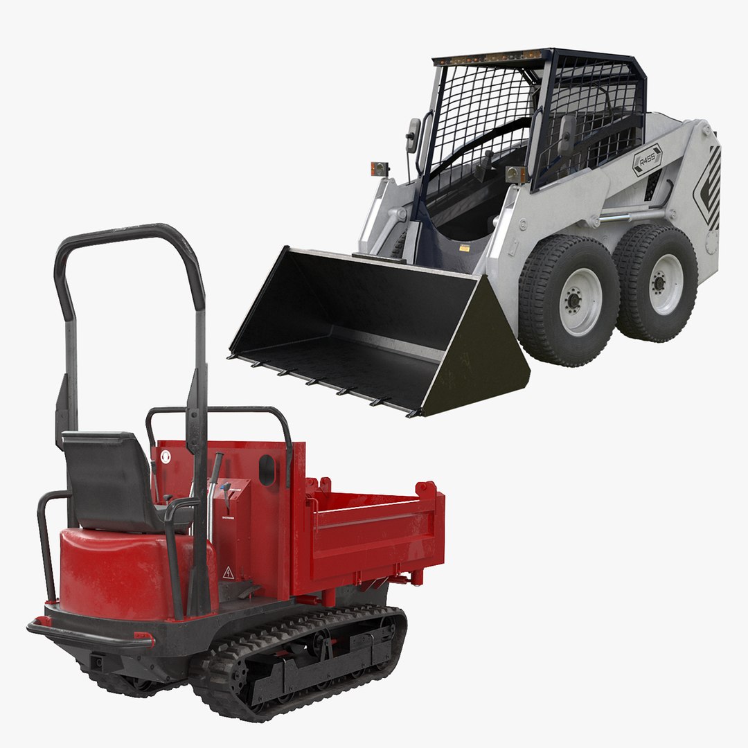 3D Model Compact Loader And Carrier Collection - TurboSquid 2047520