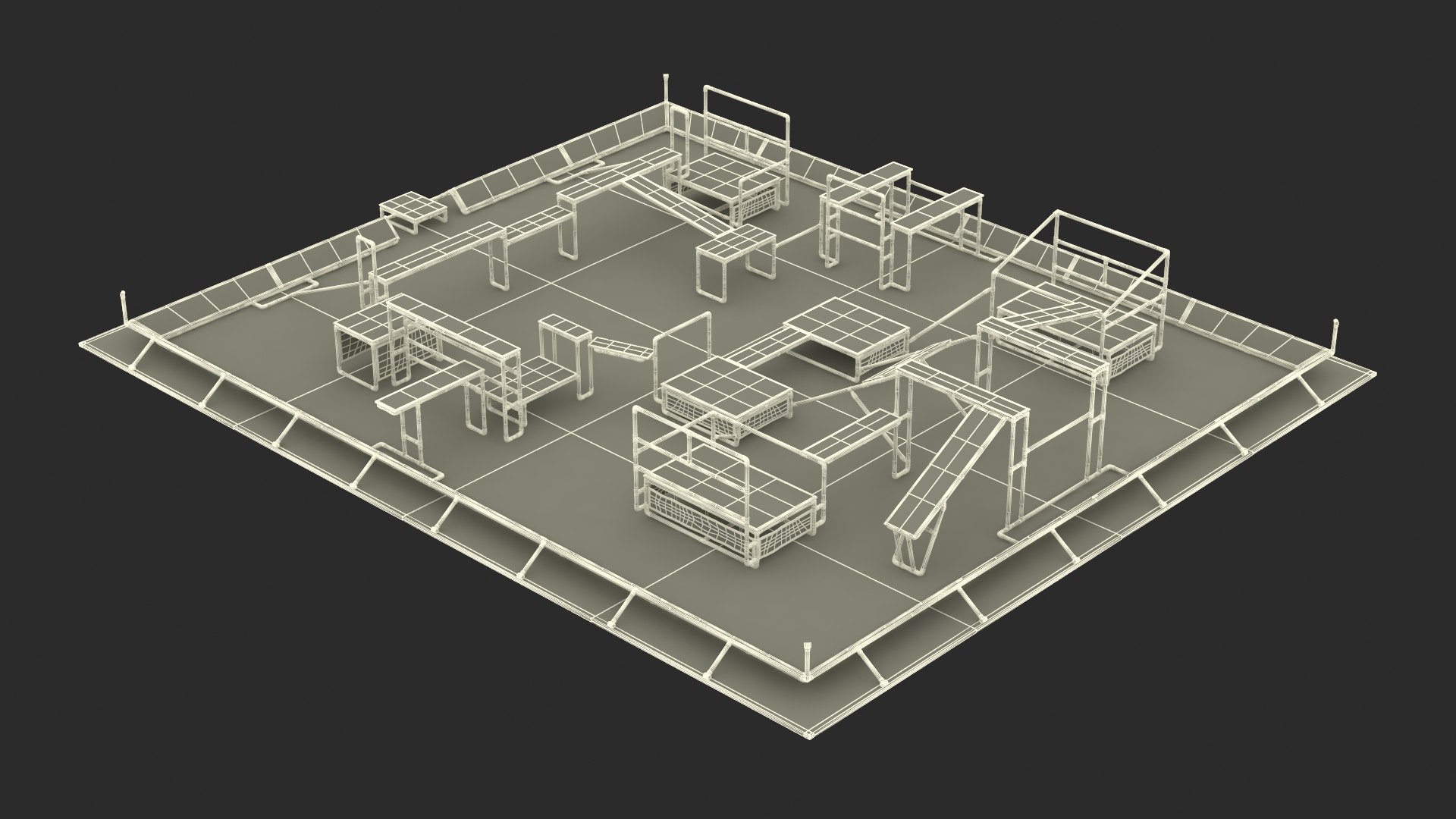 Parkour Obstacle Setup For Training 3D Model - TurboSquid 2371590