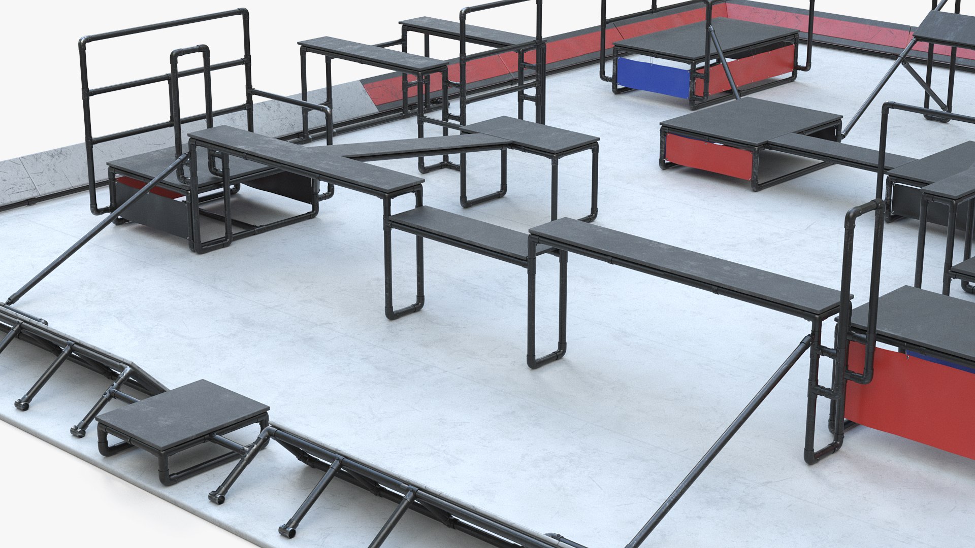 Parkour Obstacle Setup For Training 3D Model - TurboSquid 2371590