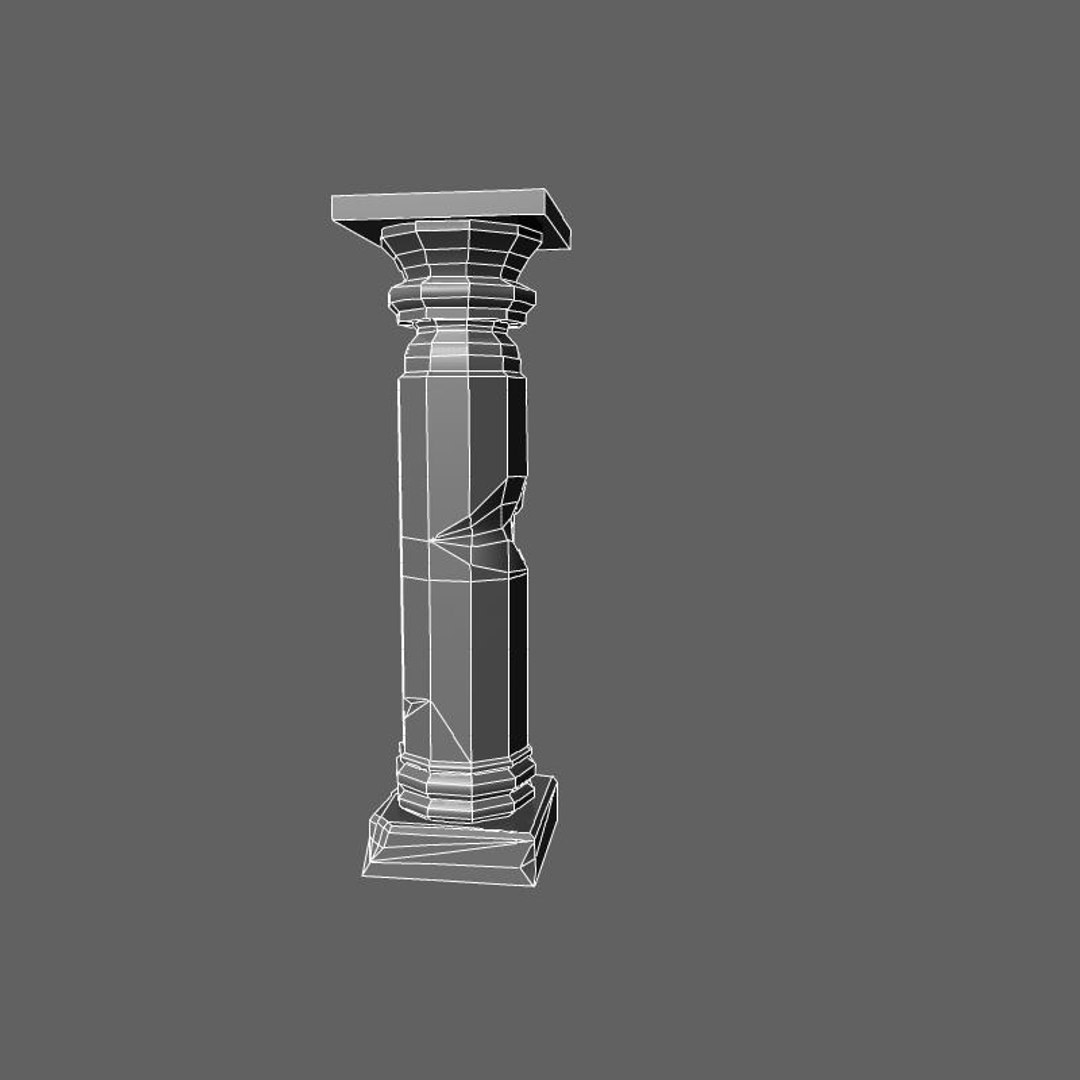 Broken Pillar 3d Model