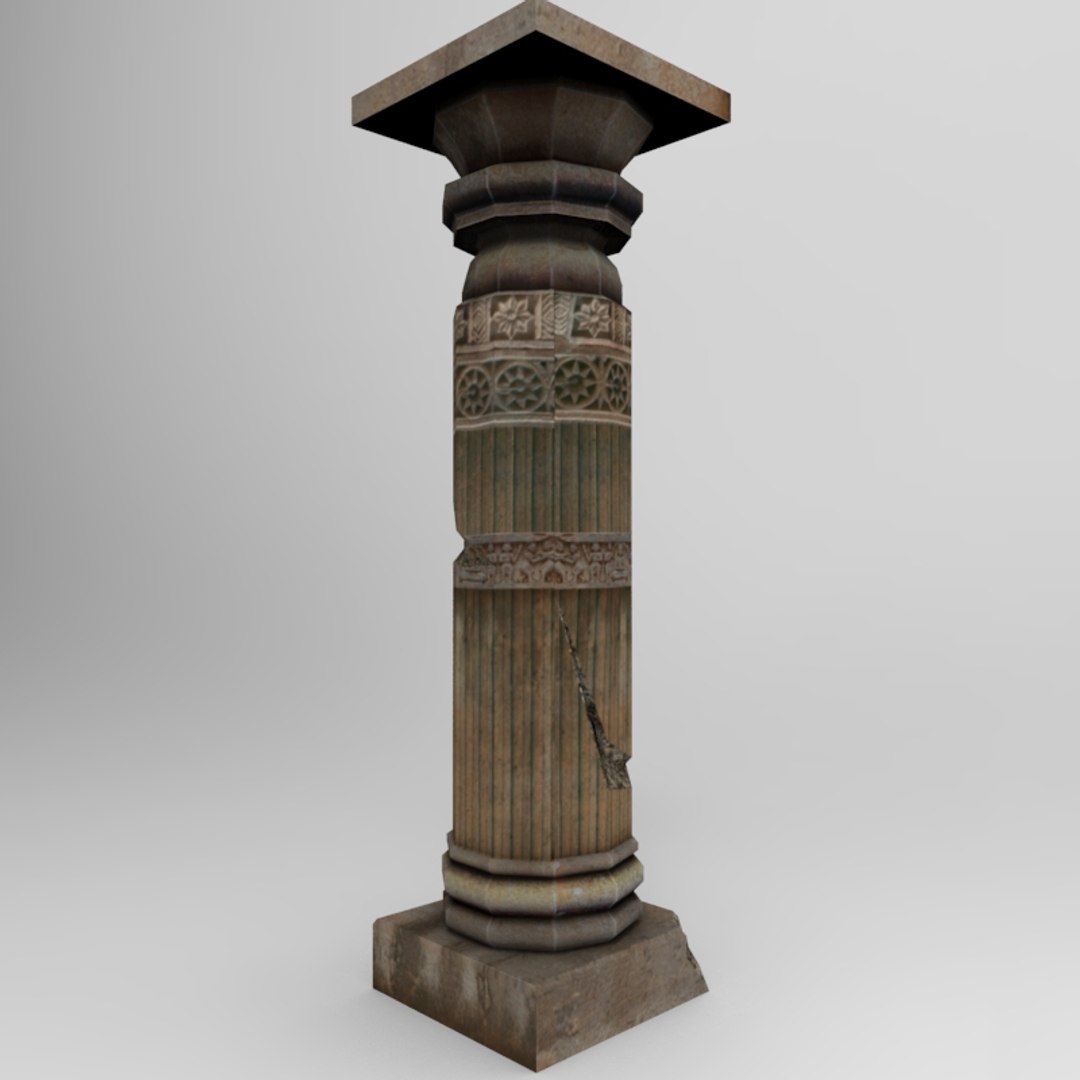 Broken Pillar 3d Model