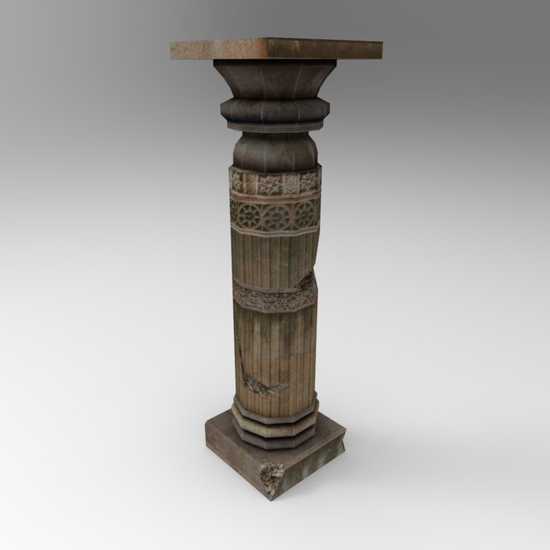 Broken Pillar 3d Model