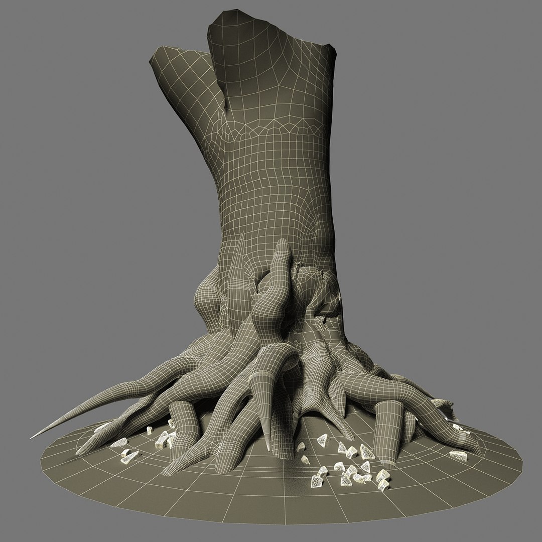 Tree Root Trunk 3d Model