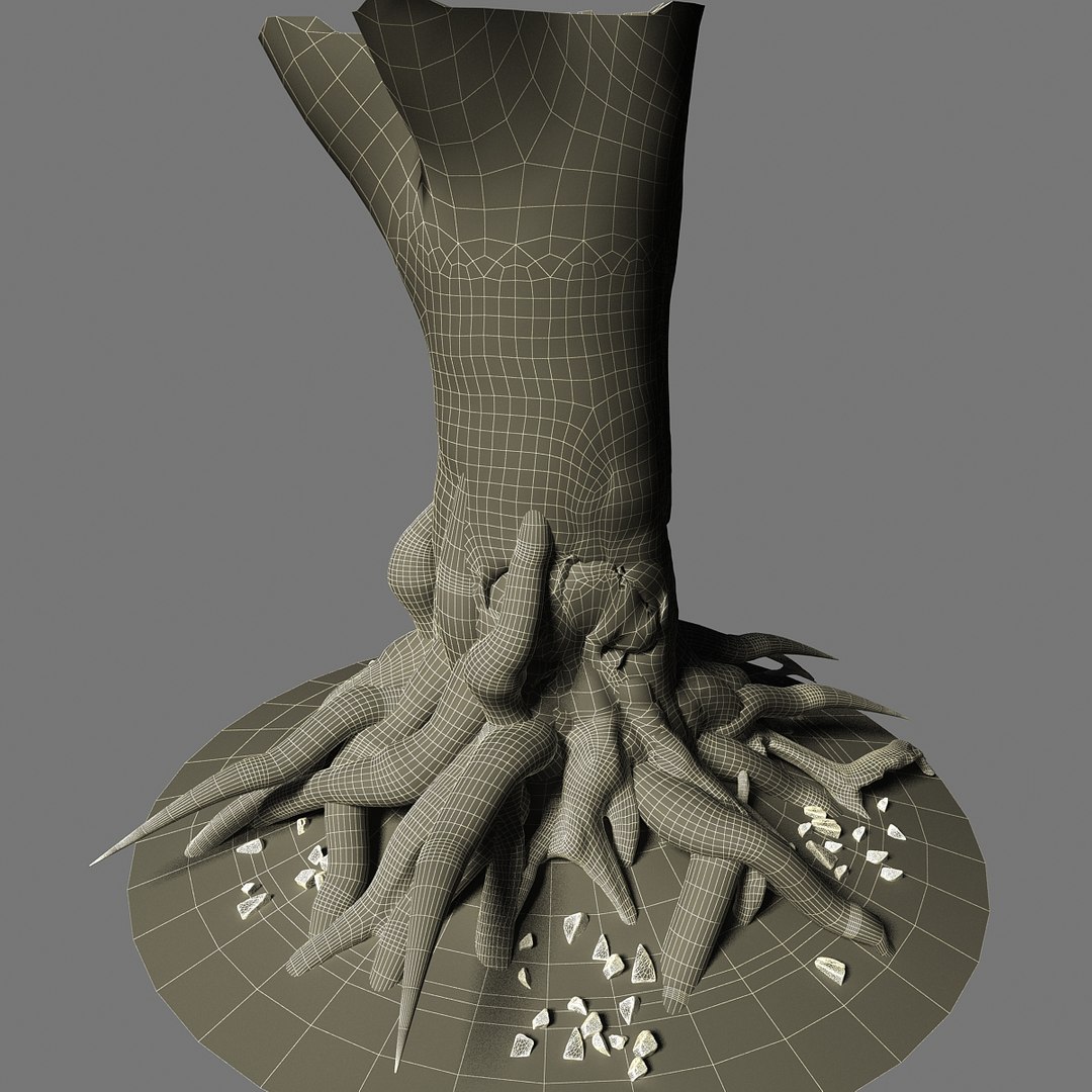 Tree Root Trunk 3d Model