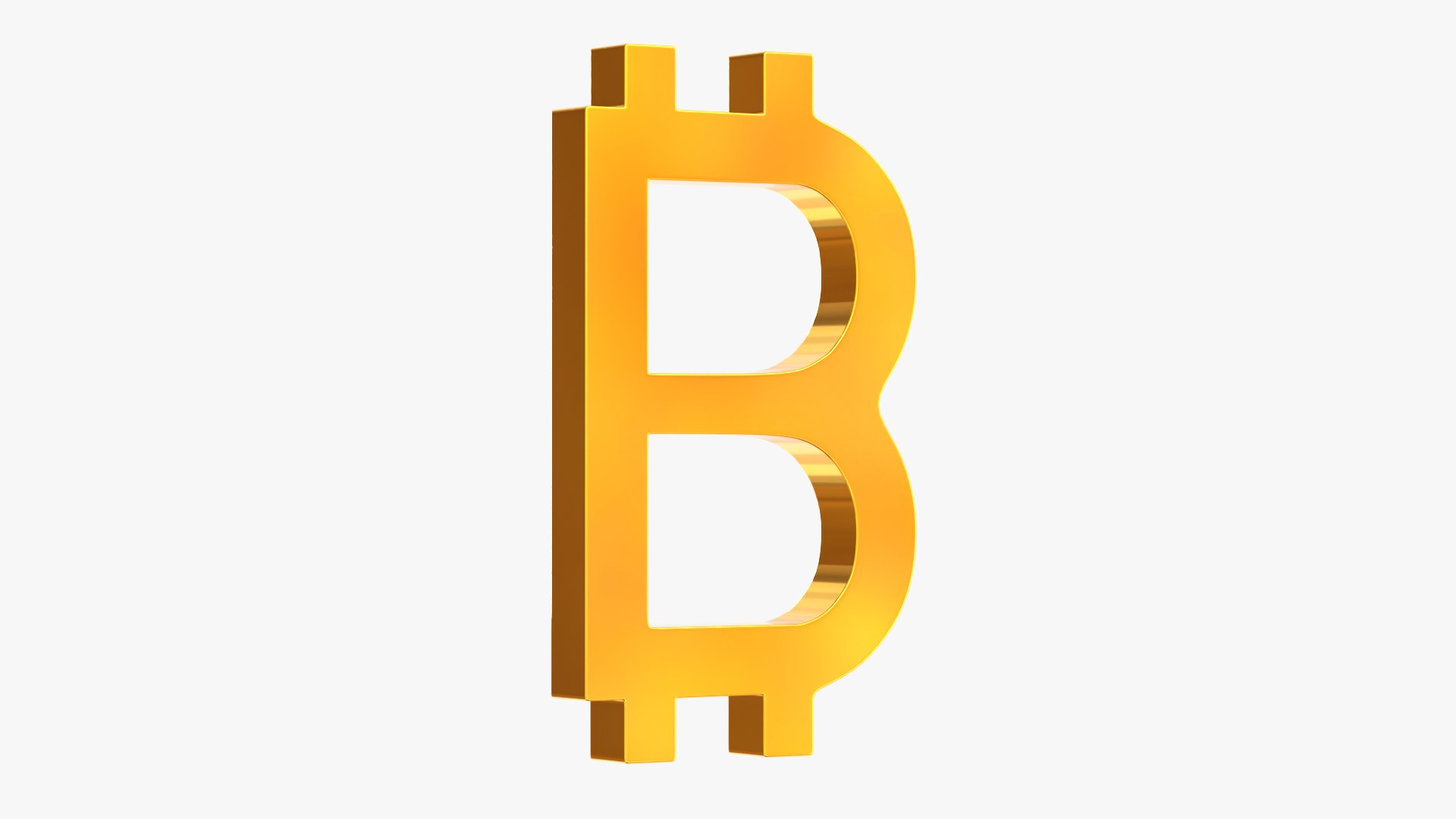 3D Bitcoin Currency Sign - TurboSquid 2067480
