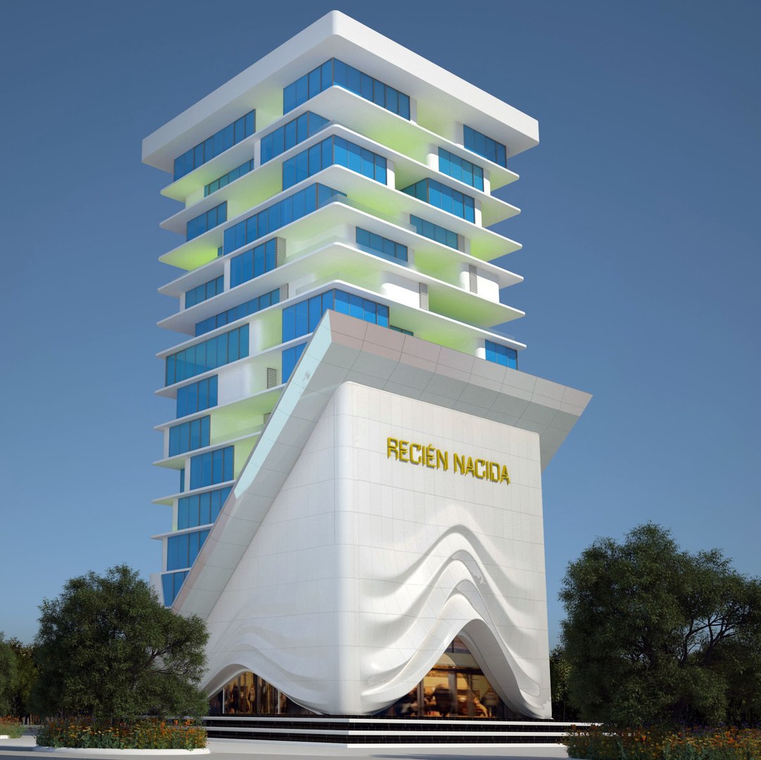 3D Modern Residential Building Model - TurboSquid 1803902