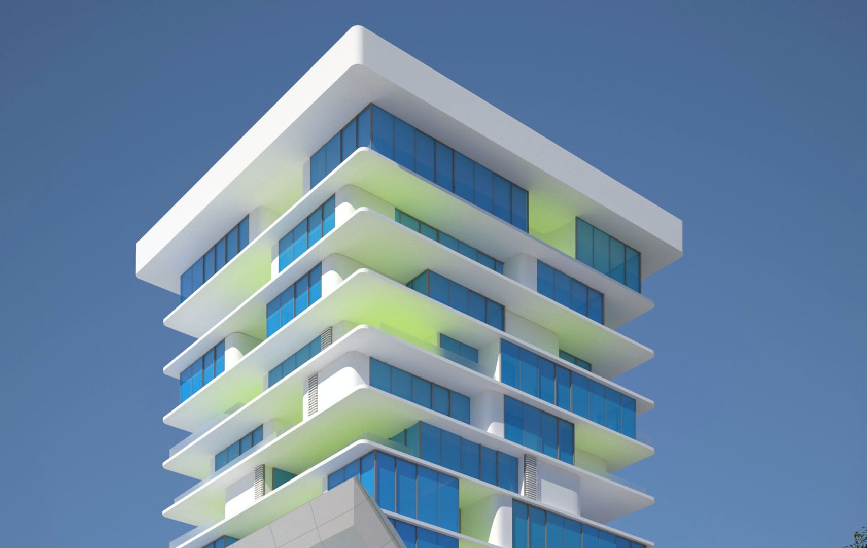 3D Modern Residential Building Model - TurboSquid 1803902