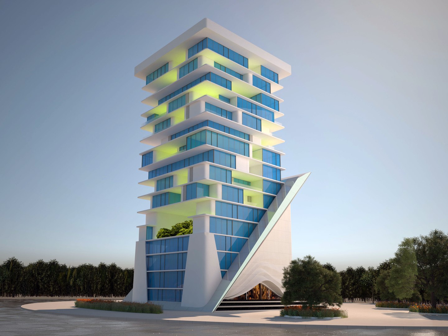 3D Modern Residential Building Model - TurboSquid 1803902