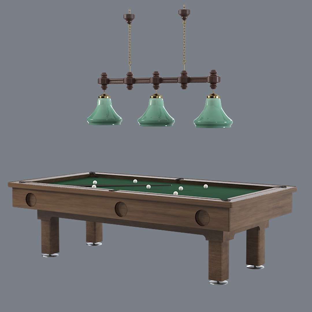 american pool table 3d model