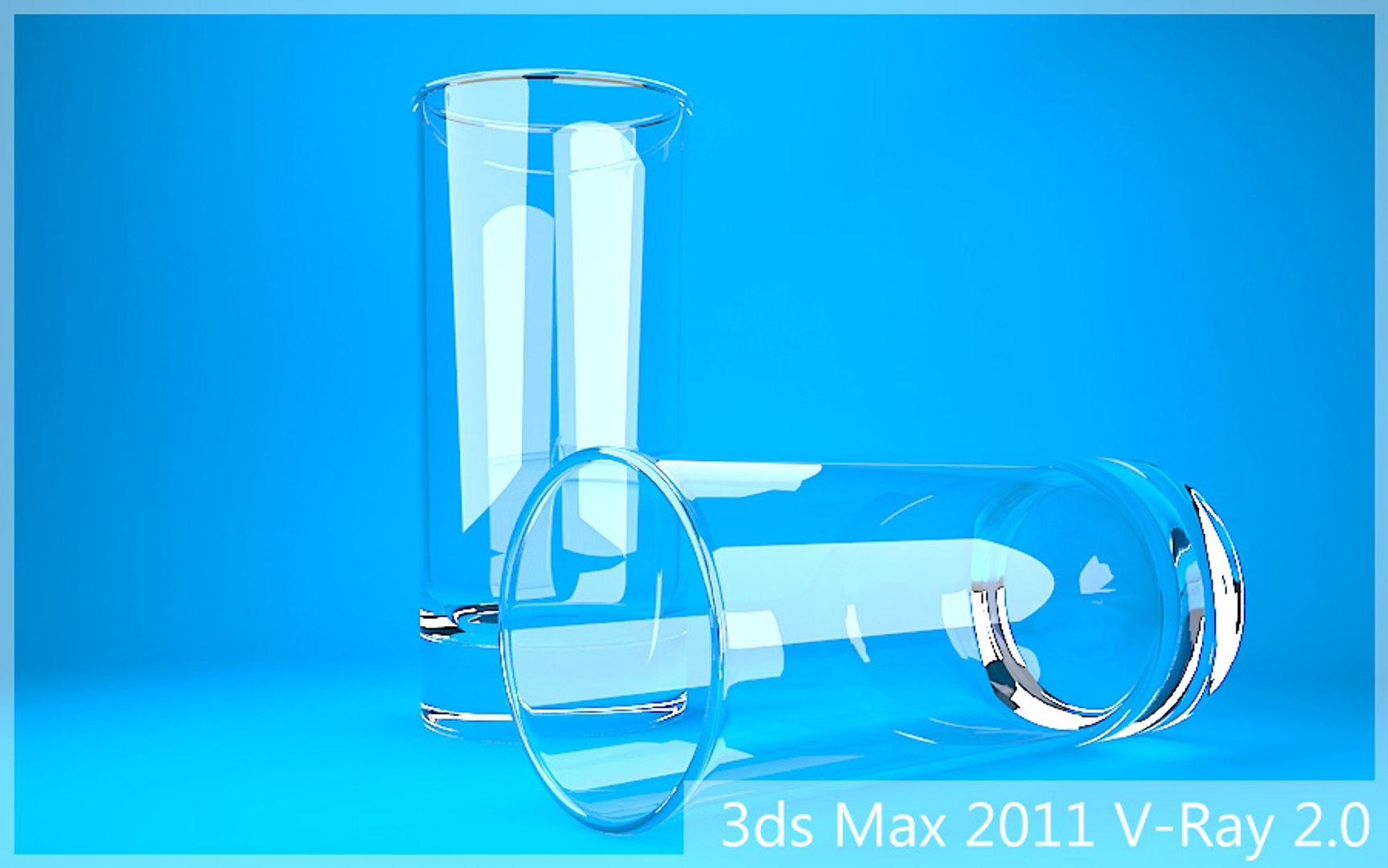3d Glass Scenes Lighting Model