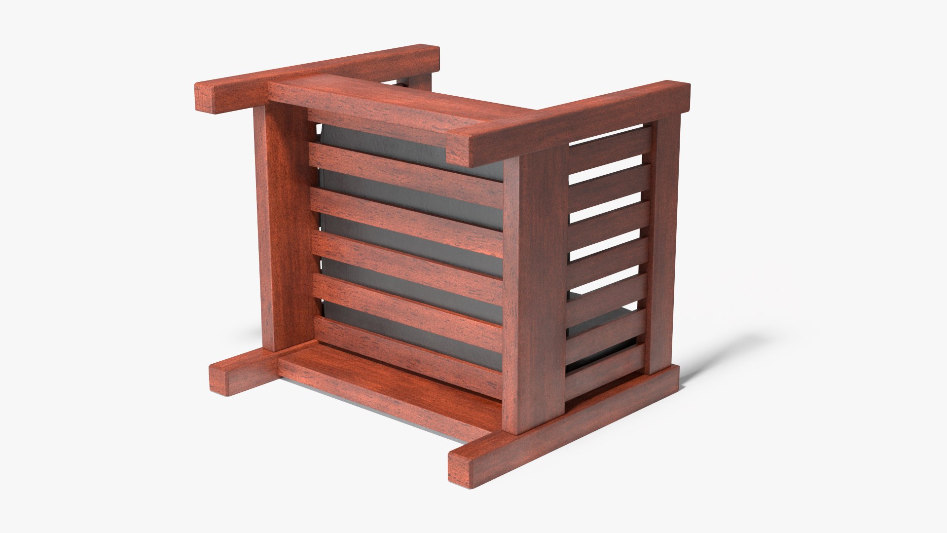 Slatted Cube Chair 3D - TurboSquid 1716227