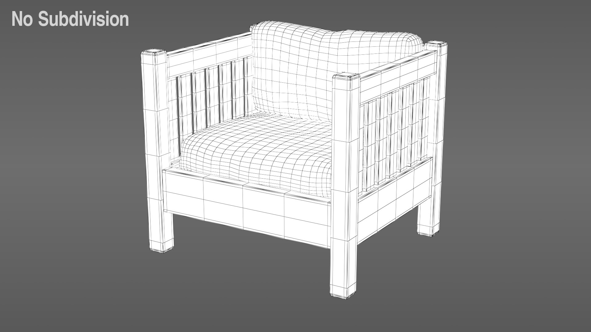 Slatted Cube Chair 3D - TurboSquid 1716227