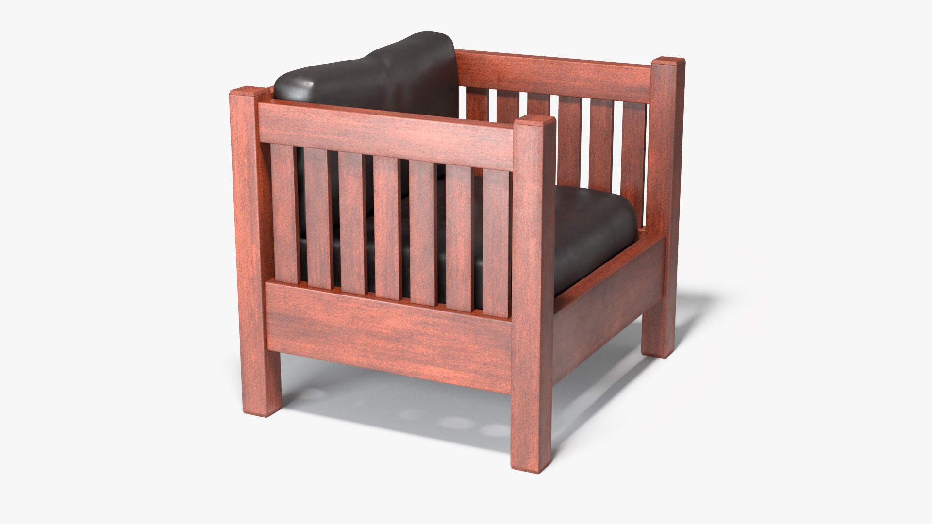 Slatted Cube Chair 3D - TurboSquid 1716227