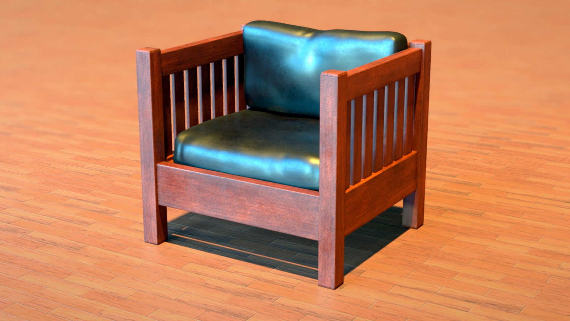 Slatted Cube Chair 3D - TurboSquid 1716227