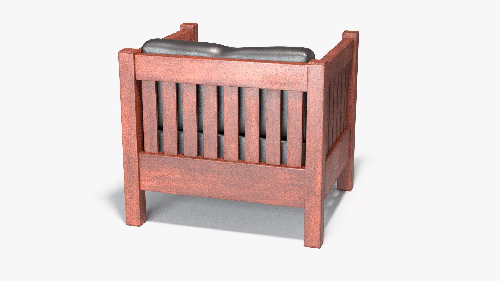 Slatted Cube Chair 3D - TurboSquid 1716227