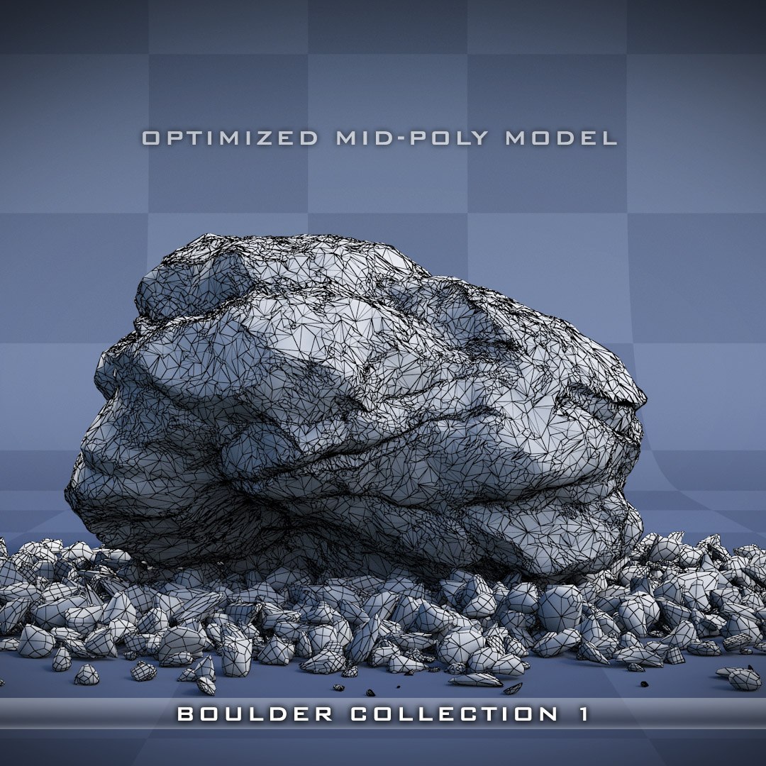 Realistic Boulder - Rock Max