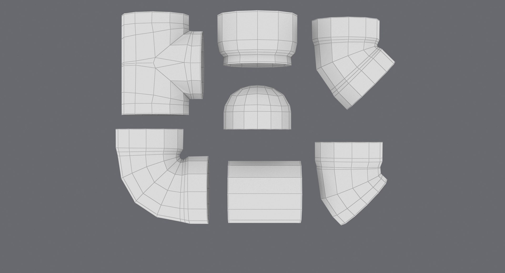 Copper Pipe Fittings 3d Model