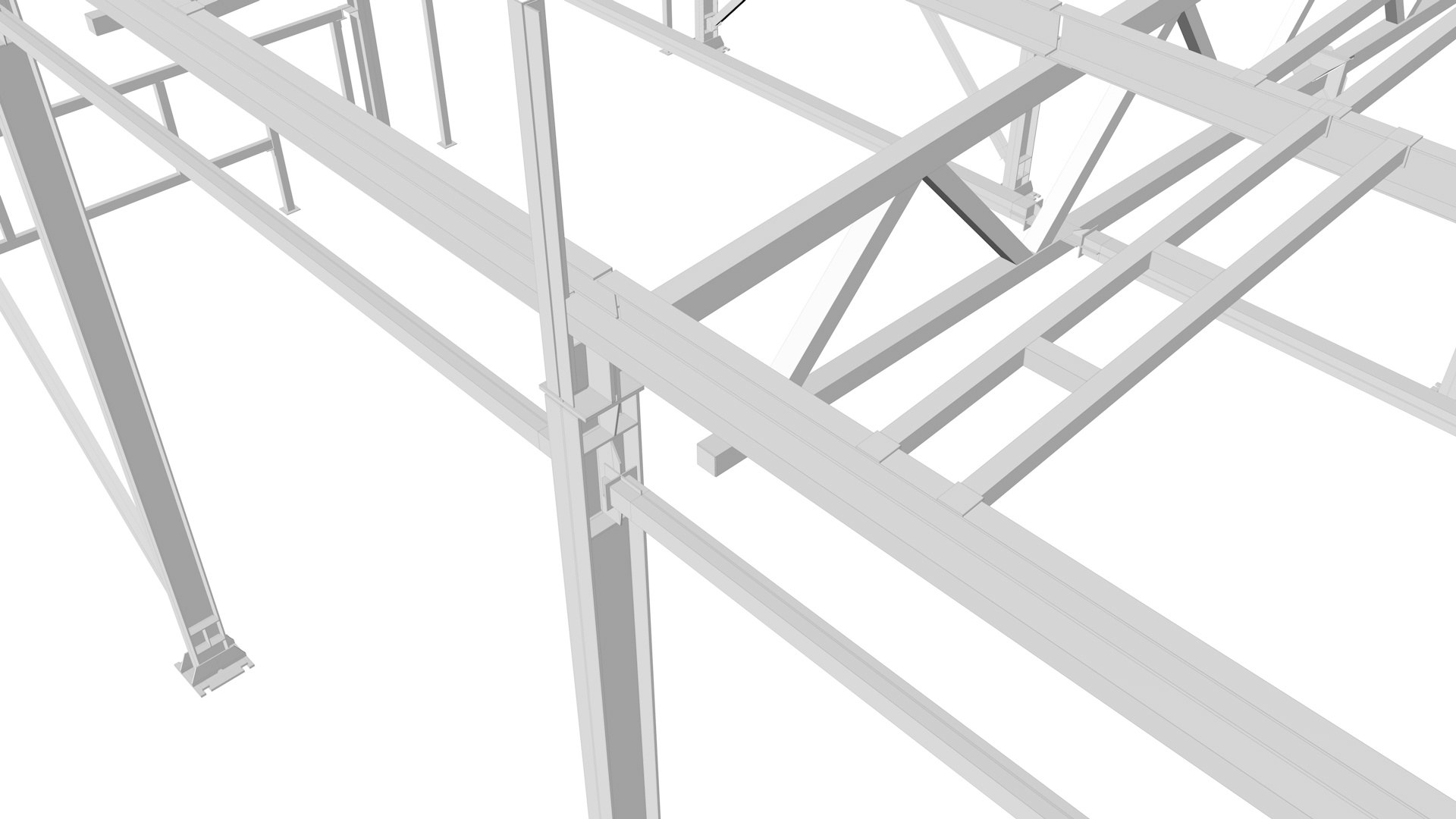 Metal Structures Of The Electroplating Shop Building 3D Model ...