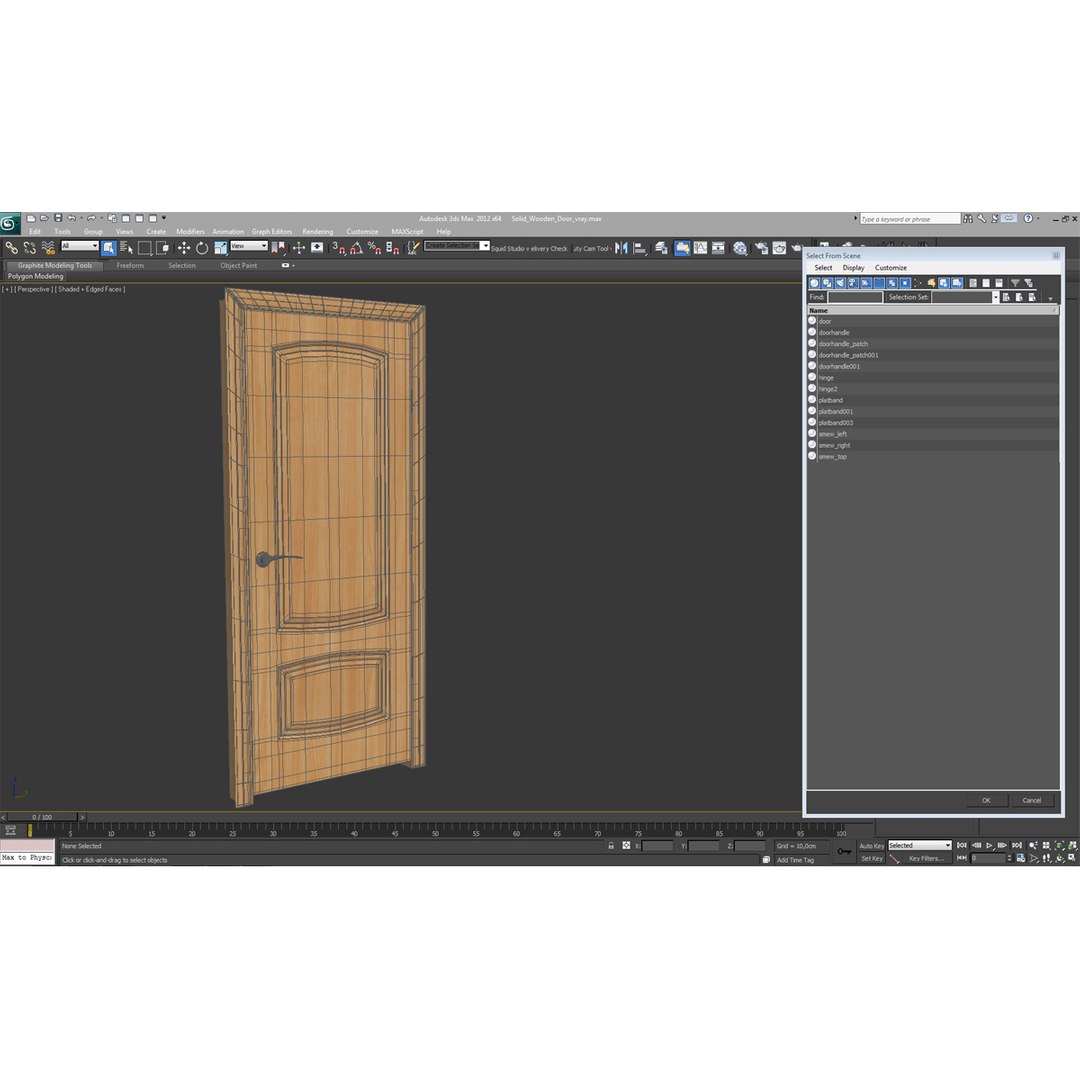 3d solid wooden door