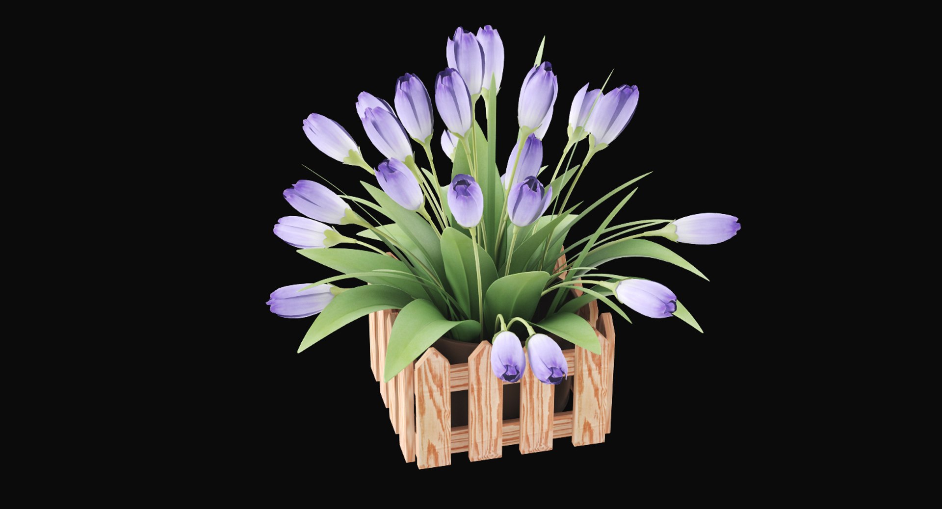 3d flowers pot