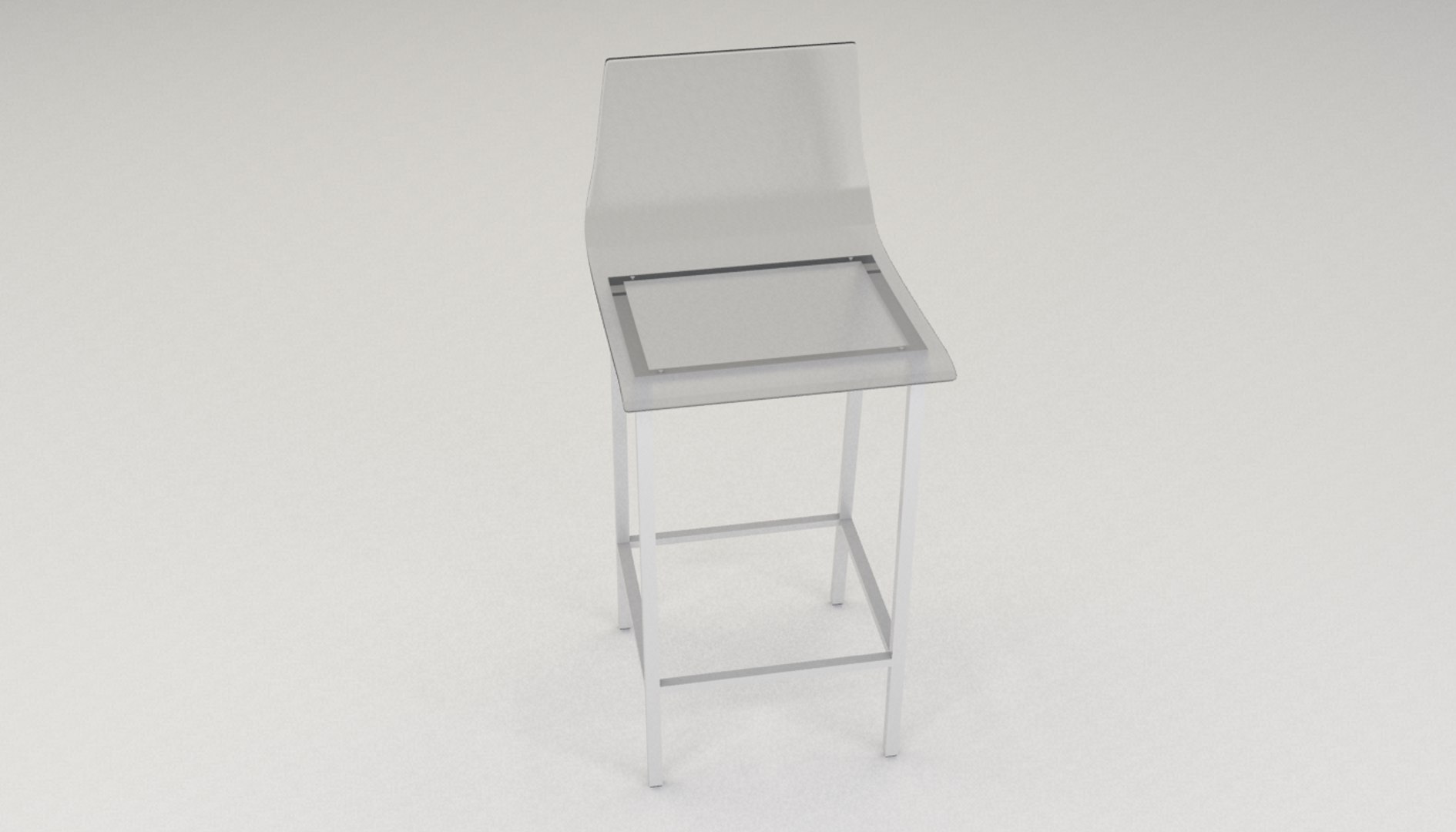 3D Acrylic Stool Model - TurboSquid 1311388