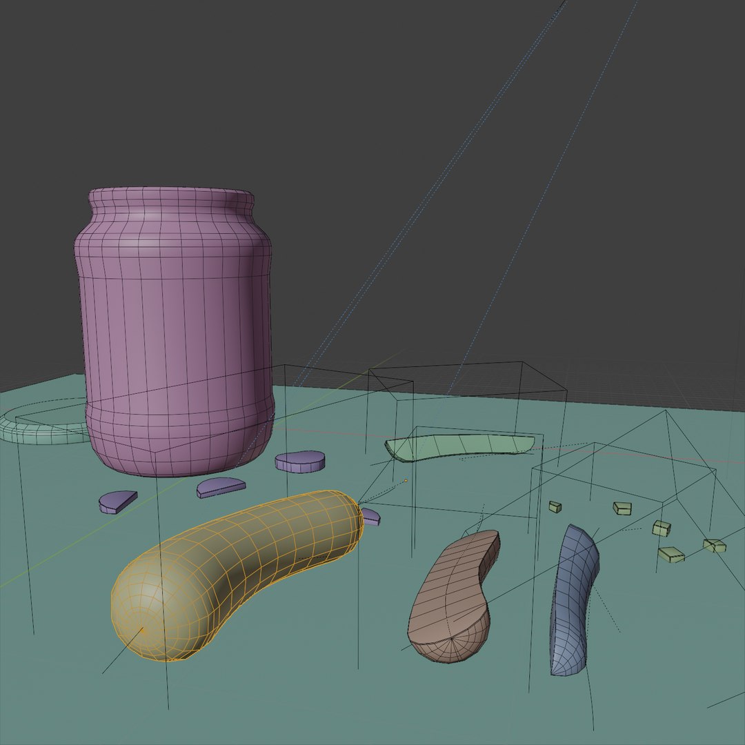 3D Scene Pickles Cucumber 34 - TurboSquid 1517822