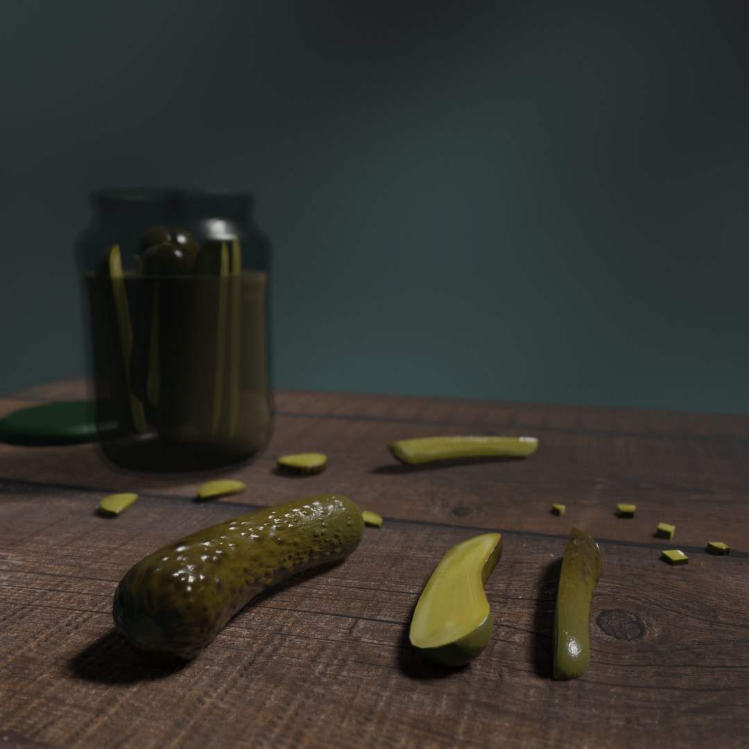 3D Scene Pickles Cucumber 34 - TurboSquid 1517822