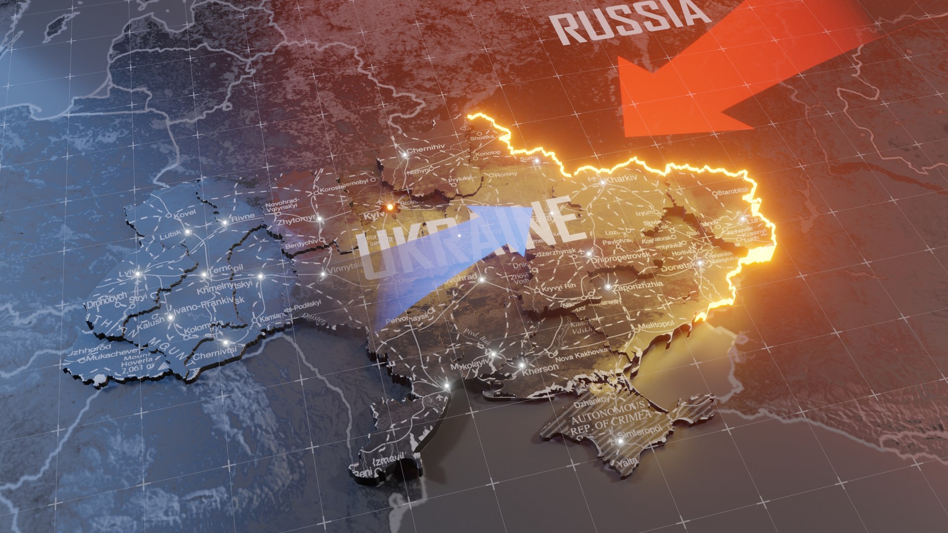 3D Ukraine Detailed Map With Animated Model - TurboSquid 1908814