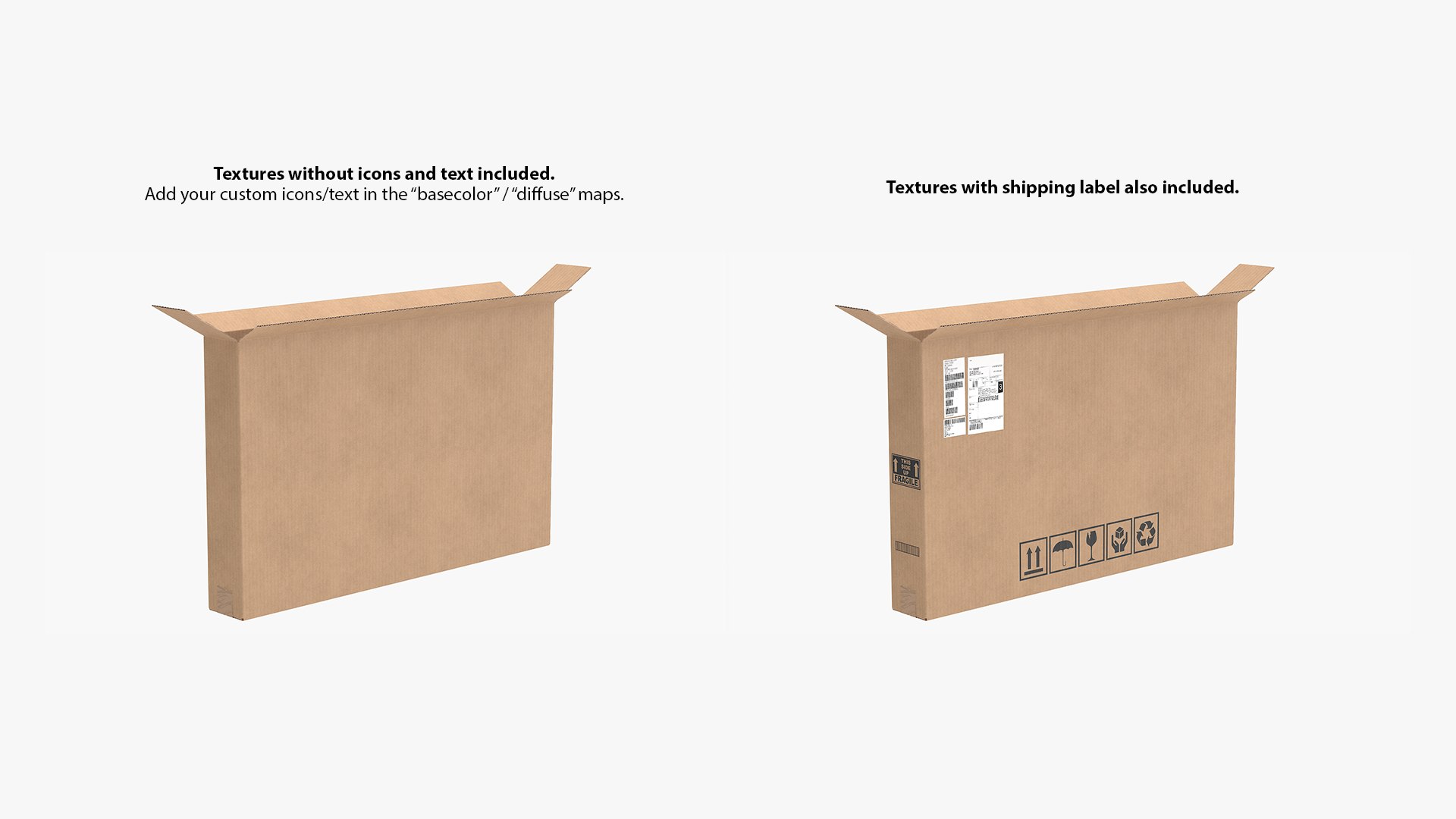 3D Cardboard Box 7 Open V1 - TurboSquid 2287091
