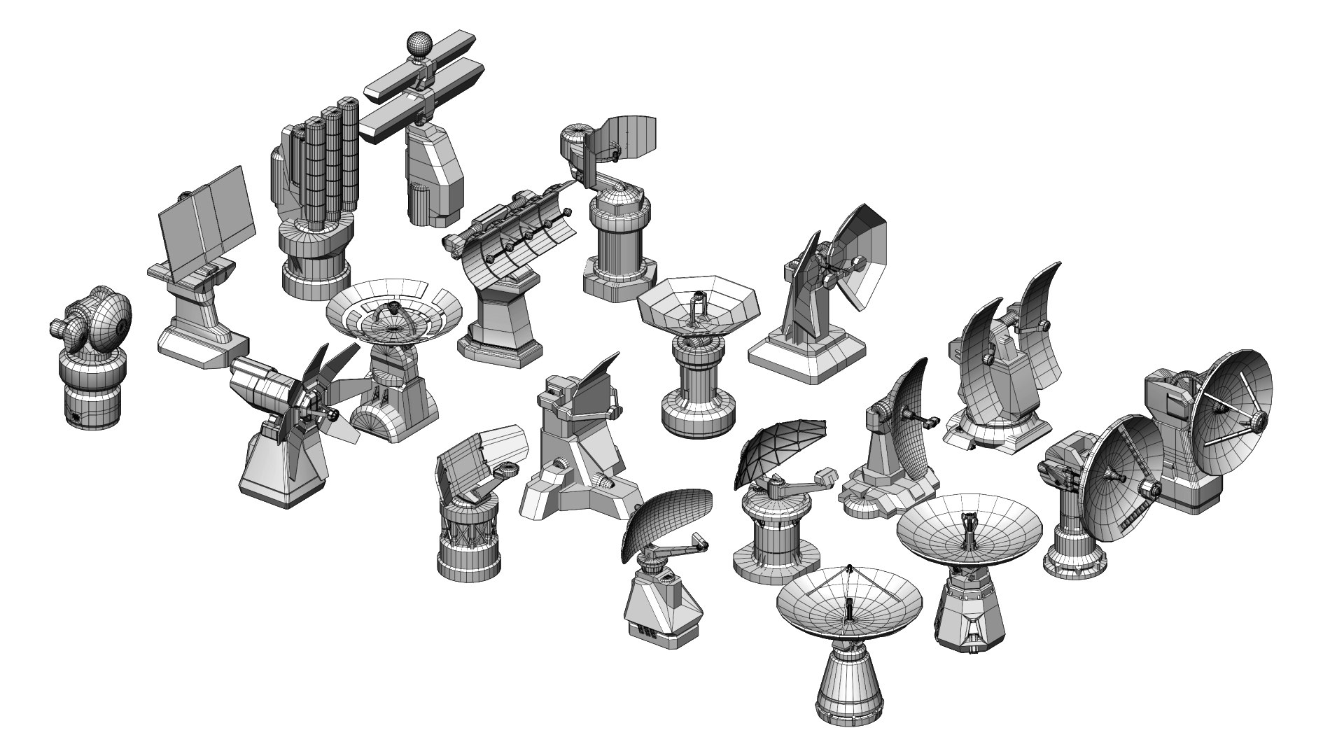 3D Model Turret - Launcher - Radar Collection Pack - TurboSquid 2219741