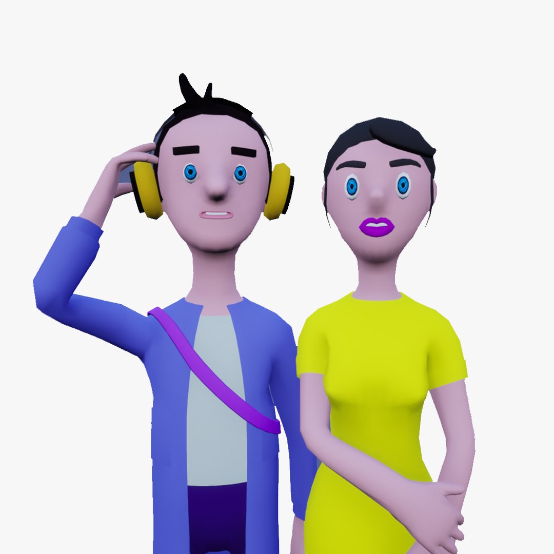 3D Citizens With Props - TurboSquid 2327245